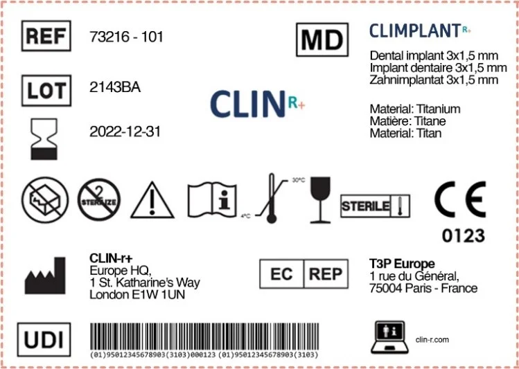 Us Medical Device Label Medical Devices UDI